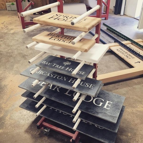 Hanging House Signs with Oak Posts | Design Online | Bespoak Designs