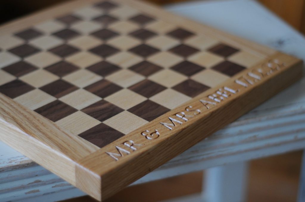 Engraved Chess Board | Wood, Metal & Painted Directional Signs ...